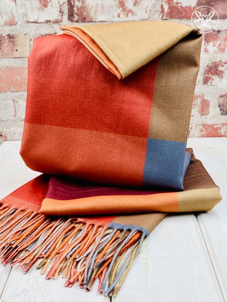 Ateljee Classic Check Wrap - Oranges | Lulu Local